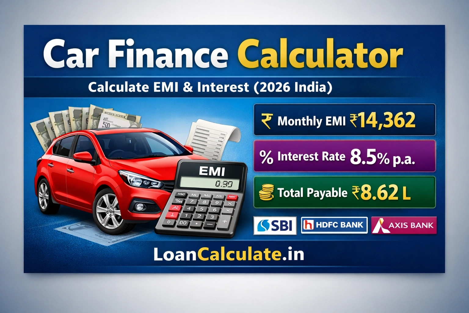 Car Finance Calculator – EMI & Interest India | LoanCalculate.in